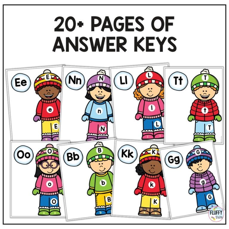Fun Dress-Up Winter Letter Sorting for Literacy Activities - FluffyTots