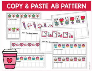 50+ Pages Fun Valentine's Day AB Pattern Worksheet - FluffyTots