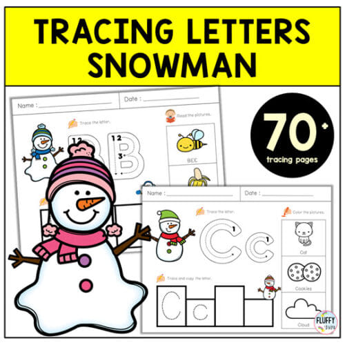 70+ Pages Fun Snowman Letter Tracing Worksheets - FluffyTots
