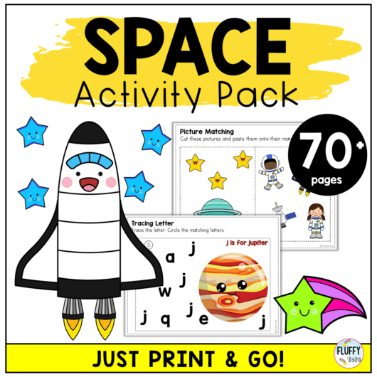 Space Worksheets Preschool: FREE 3 Planet Sorts Printables - FluffyTots