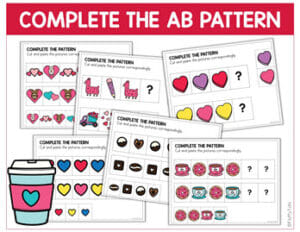 50+ Pages Fun Valentine's Day AB Pattern Worksheet - FluffyTots