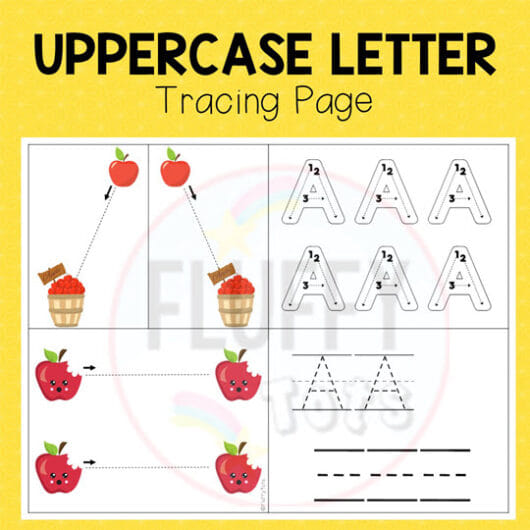 Easy Step-by-Step Tracing Letter Worksheets for Preschool - FluffyTots