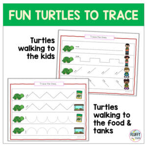 Ready to Use Turtle Tracing Pages for Preschool: FREE 10 Tracing Lines ...