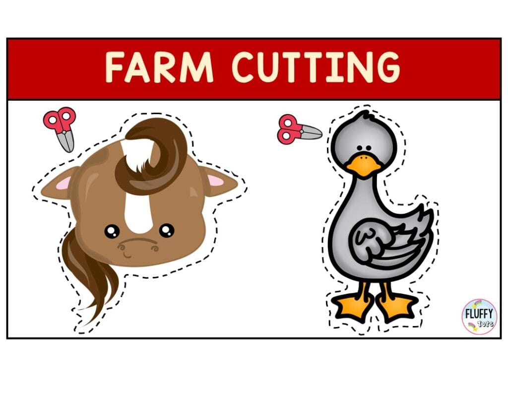 Farm Animals Printables Sort by Size Activities - FluffyTots