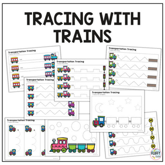 50+ Pages Exciting Transportation Tracing Lines Worksheets - FluffyTots