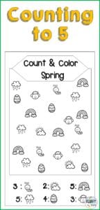 Count and Color Spring Easter - FluffyTots