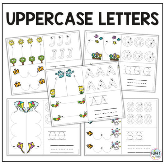 50+ Pages Fun Spring Letter Tracing Worksheets - FluffyTots