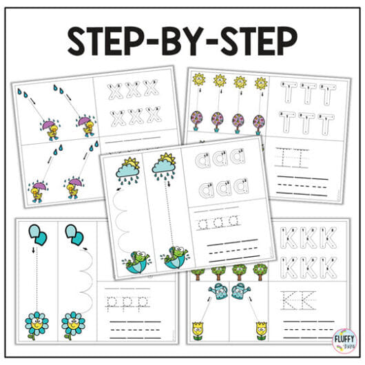 50+ Pages Fun Spring Letter Tracing Worksheets - FluffyTots