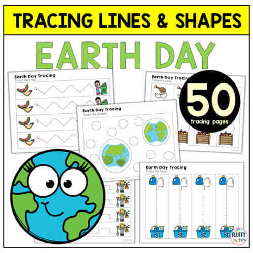 3 Exciting Earth Day Tracing Worksheets for Preschool and Kindergarten ...