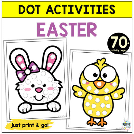 Easy to Use Easter Dot to Dot Printables - FluffyTots