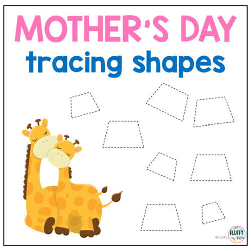 Fun 3 Pages Mother's Day Tracing Pages Worksheets - FluffyTots