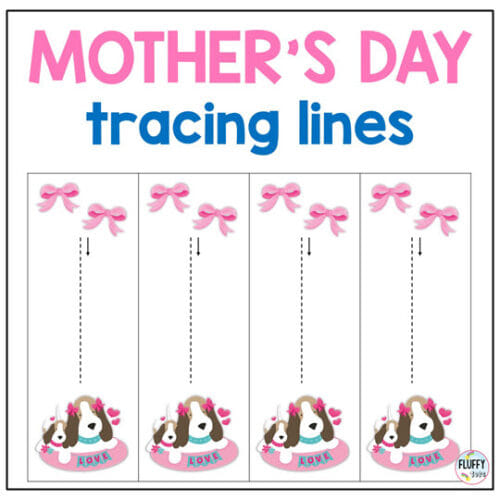 Fun 3 Pages Mother's Day Tracing Pages Worksheets - FluffyTots