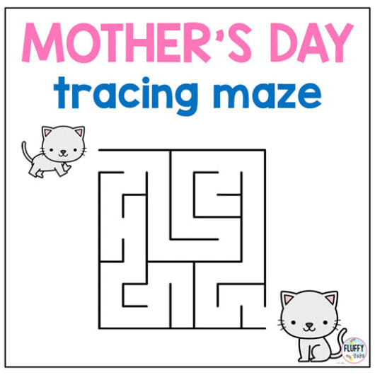 Fun 3 Pages Mother's Day Tracing Pages Worksheets - FluffyTots