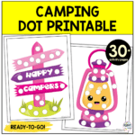 Fun Camping Dot Printables for Kids - FluffyTots