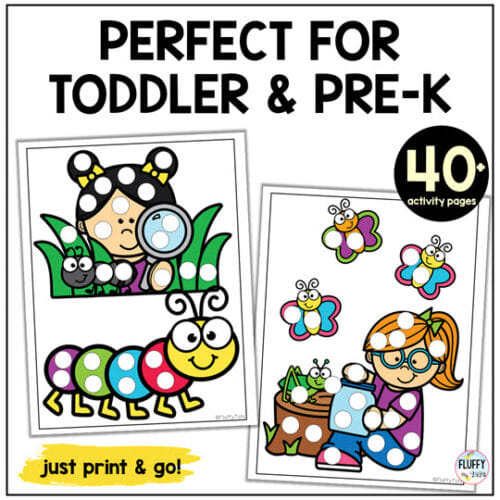 Quick 40+ Pages Bugs Dot Printables for Toddler and Preschool Kids ...