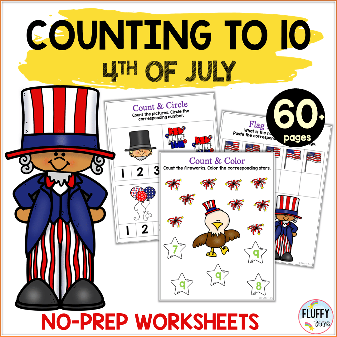 4th of July Count and Clip Cards :FREE 20 Exciting Clip Cards - FluffyTots