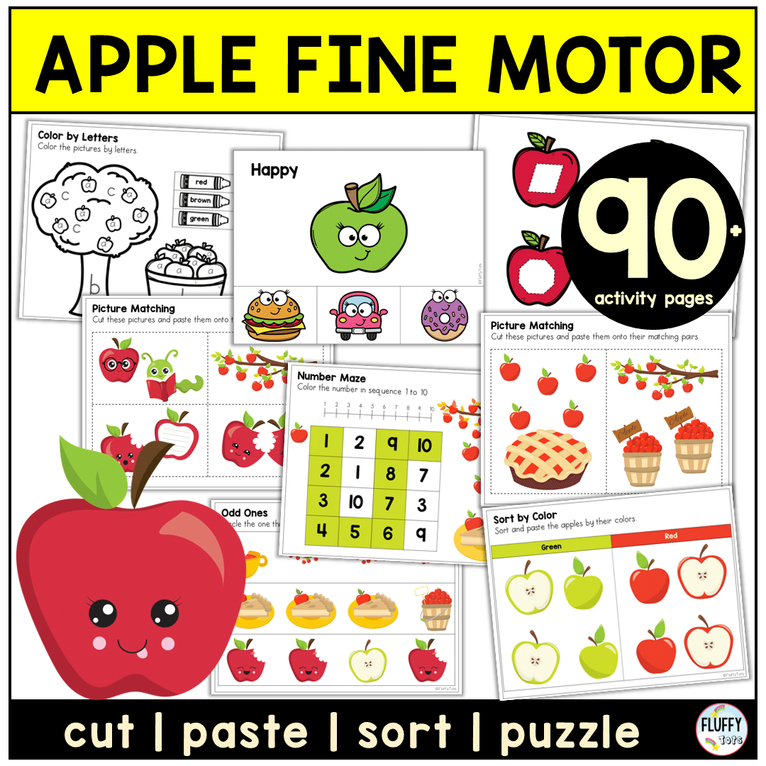 Apple Dot Stickers Mini Cards : FREE 7 Apple Dots - FluffyTots