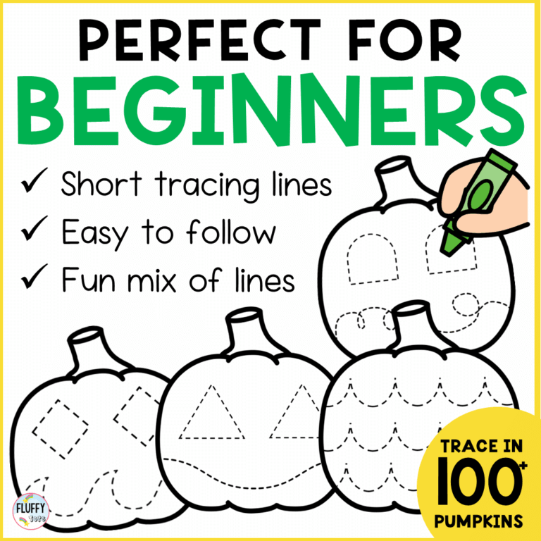 Pumpkin Tracing Printables: FREE 6 Fun Tracing Pumpkins - FluffyTots