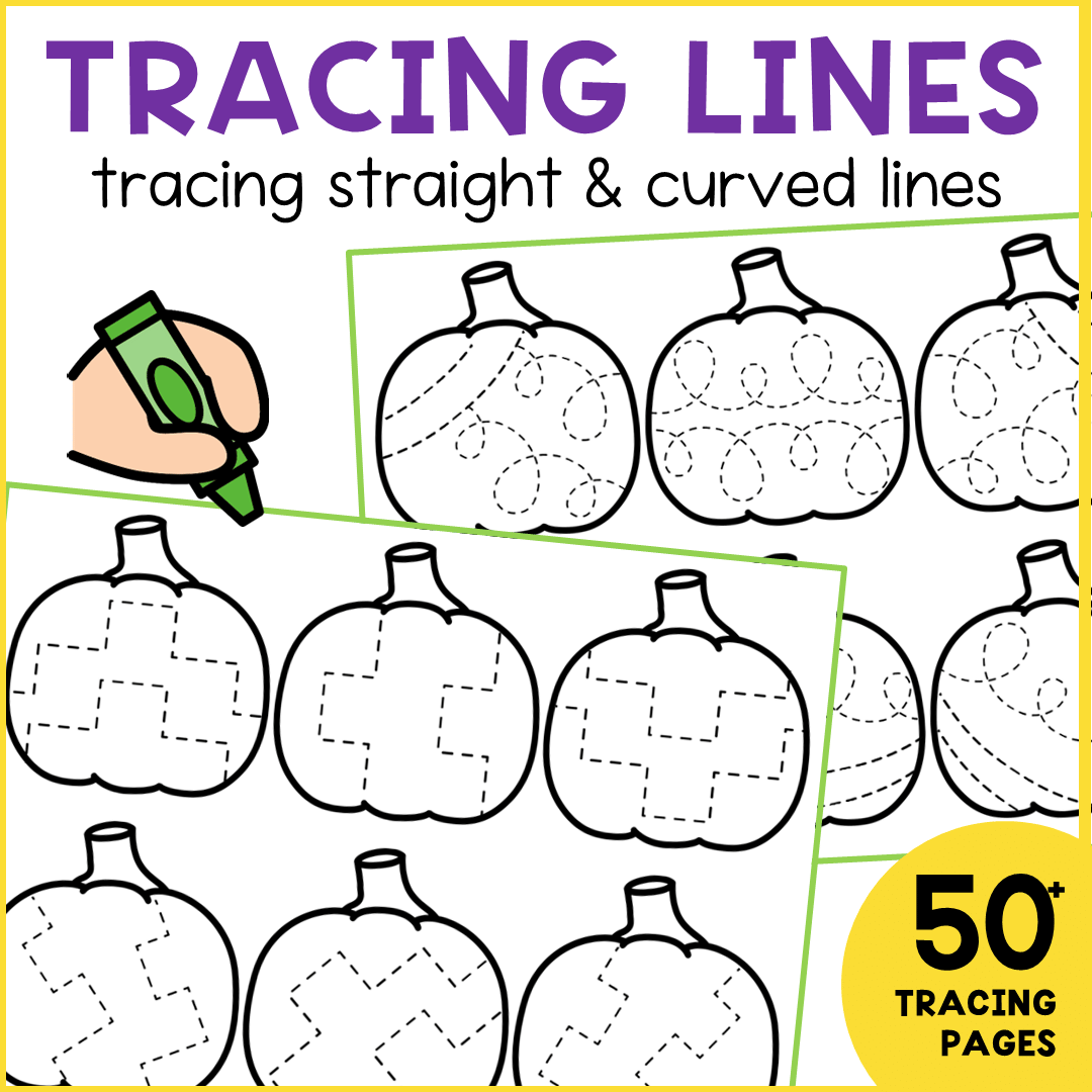 Pumpkin Tracing Printables: FREE 6 Fun Tracing Pumpkins - FluffyTots