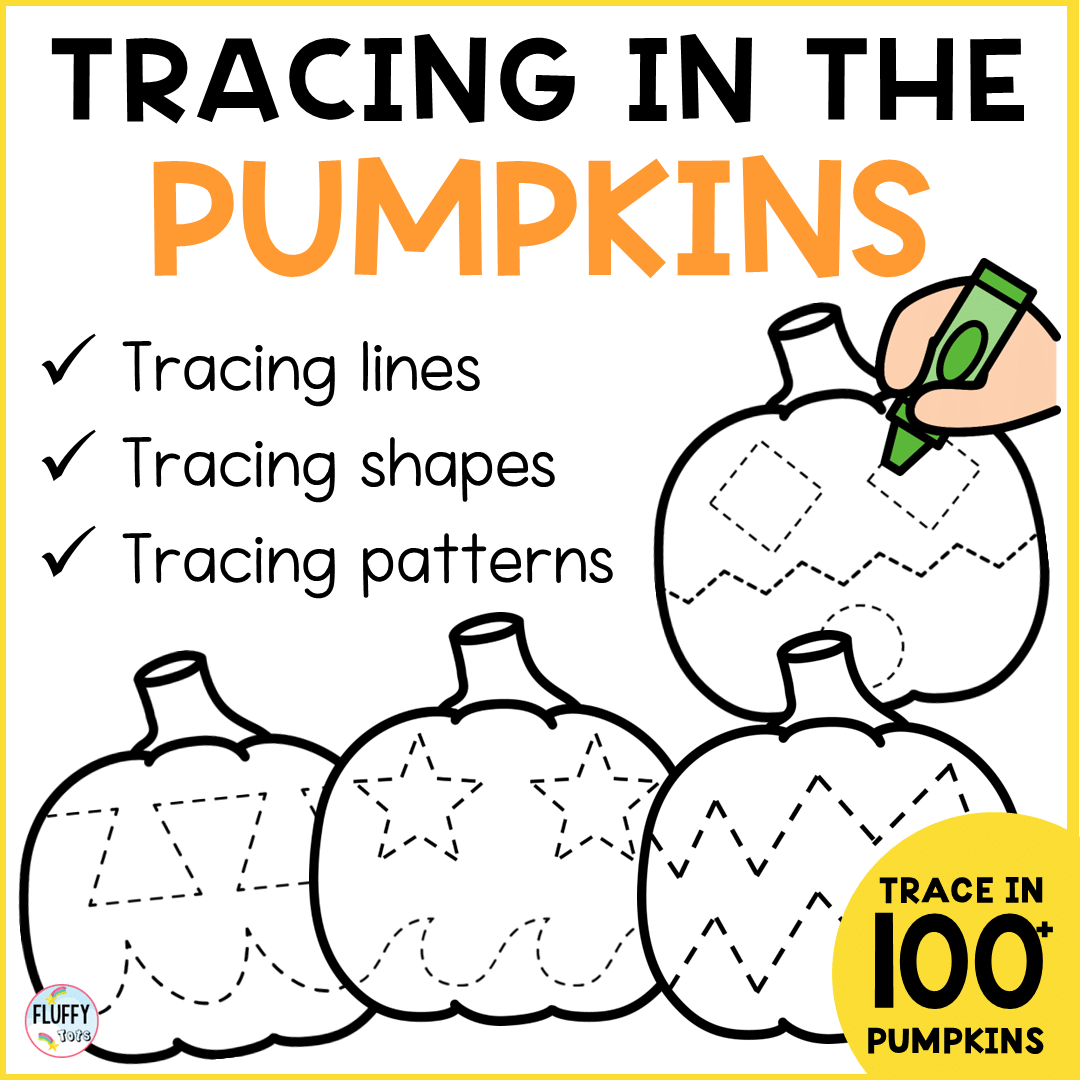 Pumpkin Tracing Printables: FREE 6 Fun Tracing Pumpkins - FluffyTots