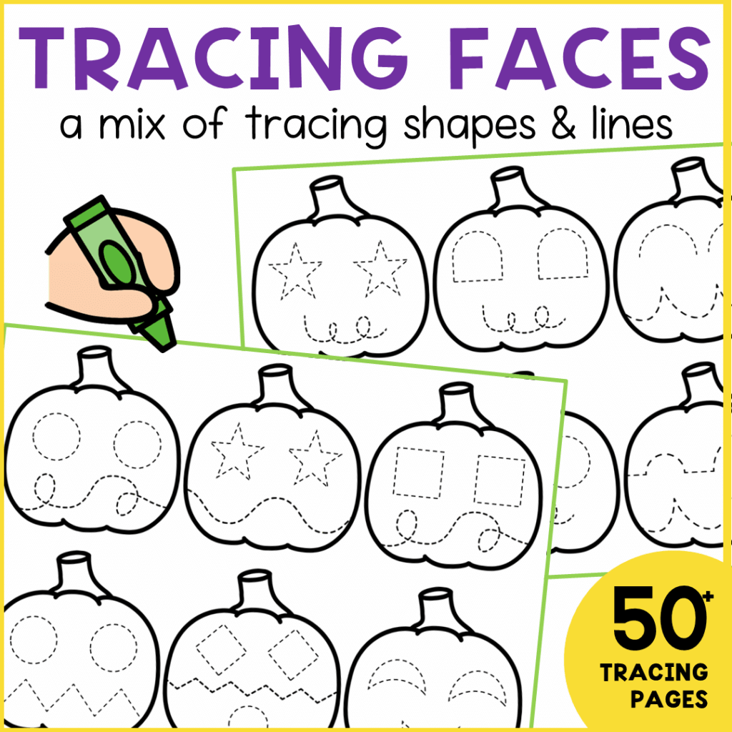 Pumpkin Tracing Printables: FREE 6 Fun Tracing Pumpkins - FluffyTots