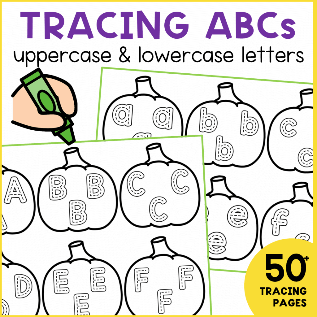 Pumpkin Tracing Printables: FREE 6 Fun Tracing Pumpkins - FluffyTots