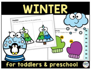 70+ Pages of Fun Winter Fine Motor for Toddler and Preschool - FluffyTots