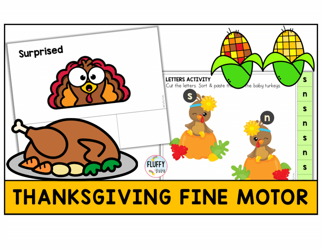 70+ Pages of Fun Thanksgiving Fine Motor for Toddler and Preschool ...