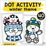 Fun Winter Dot Printables for Toddlers and Preschool Kids - FluffyTots