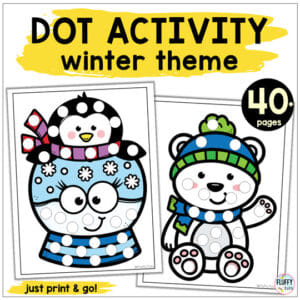 Fun Winter Dot Printables for Toddlers and Preschool Kids - FluffyTots