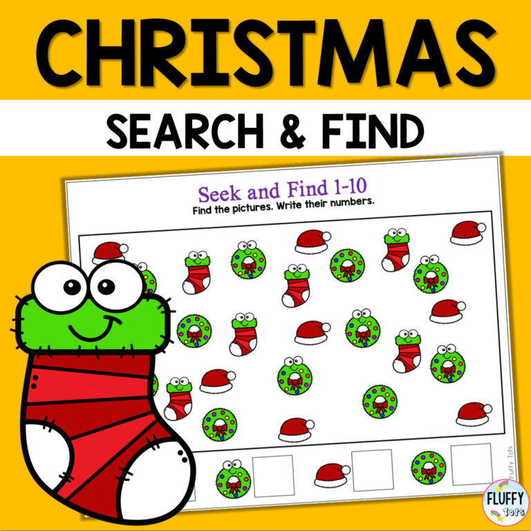 40+ Pages of Fun Christmas Search and Find Counting to 10 Activities ...