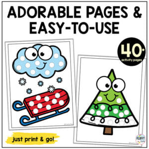 Fun Winter Dot Printables for Toddlers and Preschool Kids - FluffyTots
