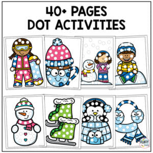 Fun Winter Dot Printables for Toddlers and Preschool Kids - FluffyTots