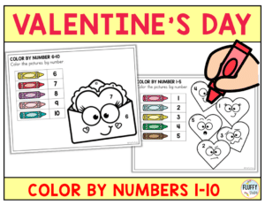 200+ Pages of Fun Valentine's Day Preschool Math Worksheets - FluffyTots