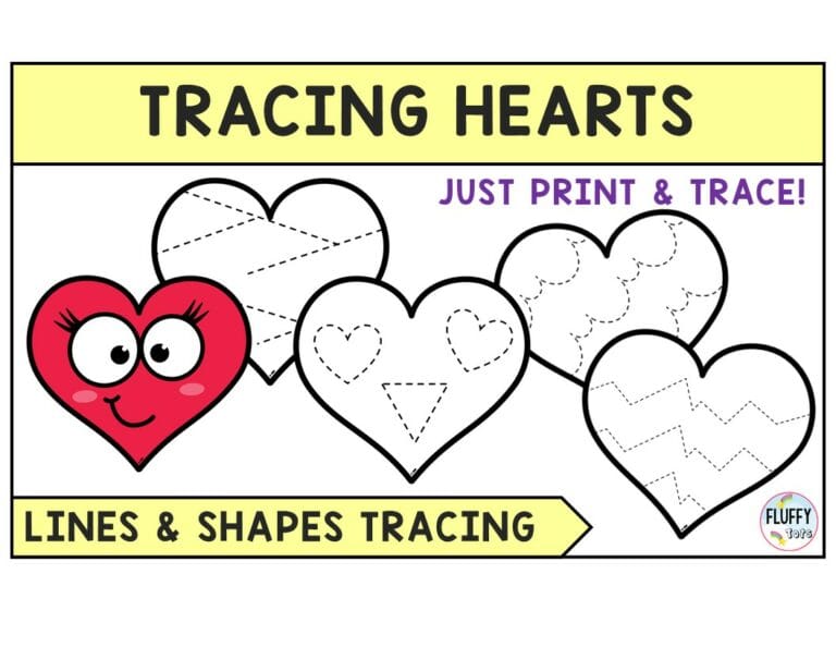 300+ Pages of Fun Valentine's Day Tracing Worksheets for Preschoolers ...