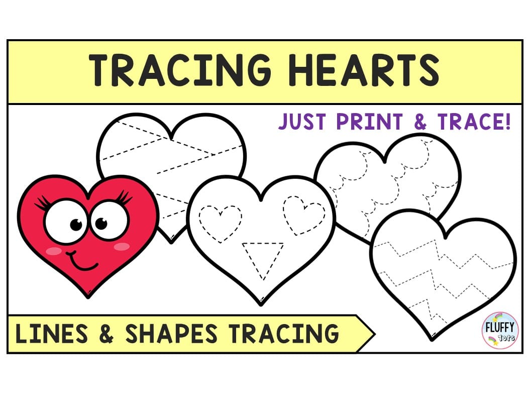 300+ Pages of Fun Valentine's Day Tracing Worksheets for Preschoolers ...