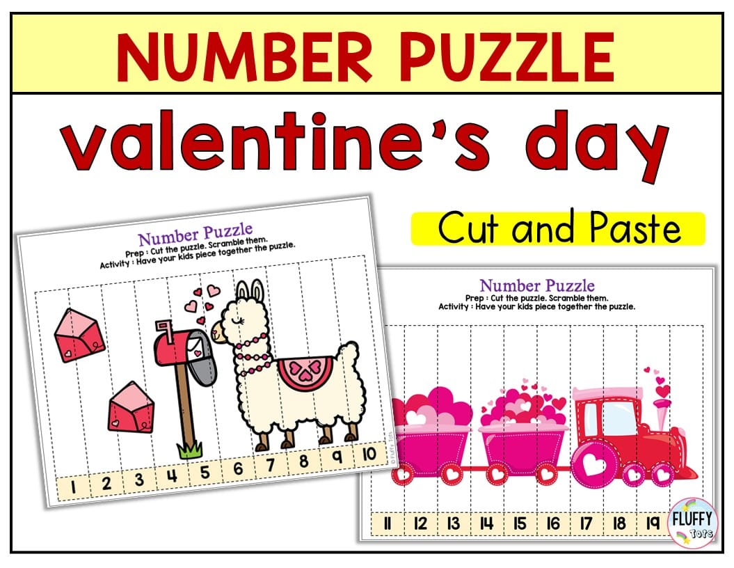 200+ Pages of Fun Valentine's Day Preschool Math Worksheets - FluffyTots