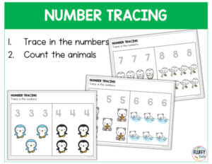 8 Fun Math & Letter Arctic Animals Preschool Printables - FluffyTots
