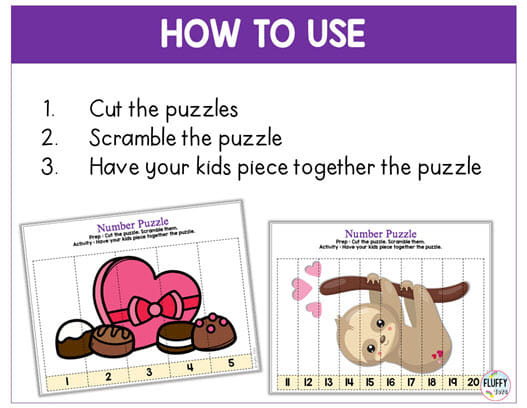 200+ Pages of Fun Valentine's Day Preschool Math Worksheets - FluffyTots