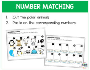 8 Fun Math & Letter Arctic Animals Preschool Printables - FluffyTots