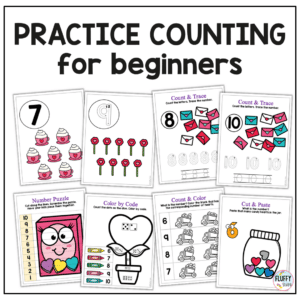 200+ Pages of Fun Valentine's Day Preschool Math Worksheets - FluffyTots