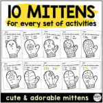 Fun Winter Mitten Color By Number Counting 1-5 - FluffyTots