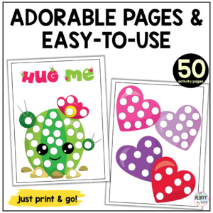 Adorable 50 Pages of Valentine's Day Dot Printables - FluffyTots