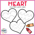 100 Fun & Easy Heart Tracing Worksheet for Preschool Fine Motor ...
