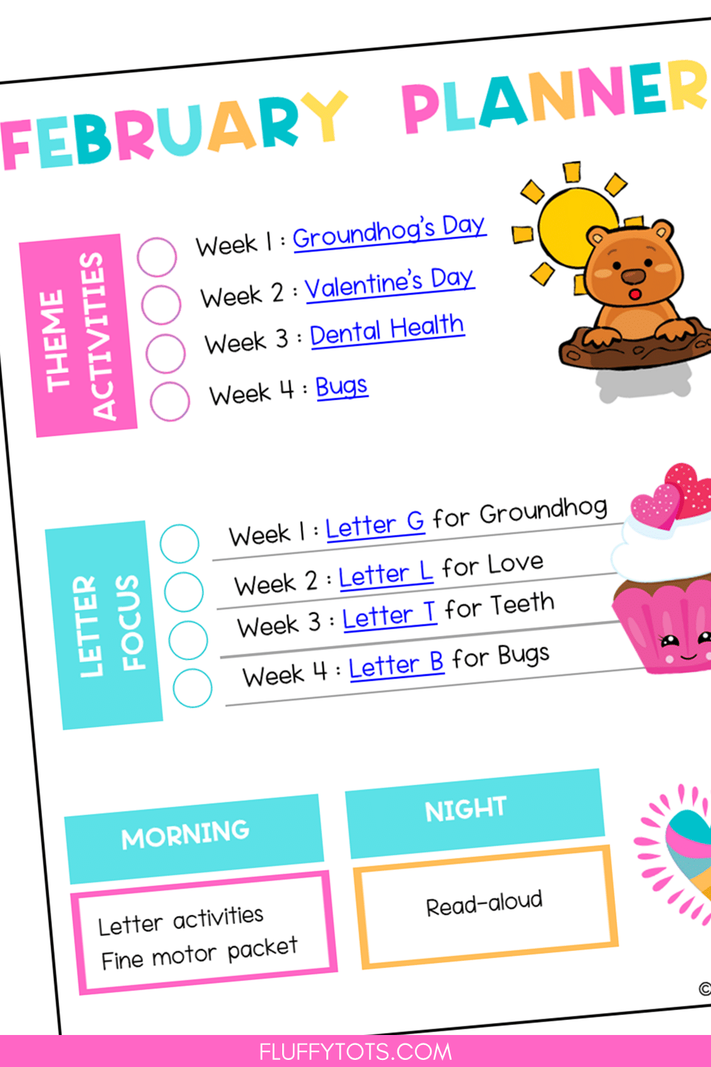 4 Weeks of Fun February Preschool Lesson Plans - FluffyTots