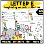 4 Easy Letter E Worksheets Activities for Preschool and Kindergarten ...