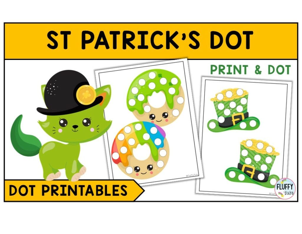50 Pages of Cute St Patrick's Day Dot Activities to Add to Your Fine ...