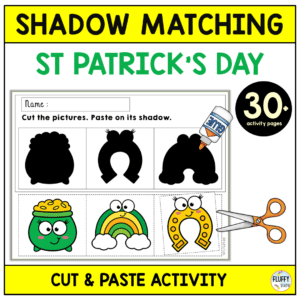 Cut-and-Paste St Patrick's Day Shadow Matching Fine Motor Activities ...