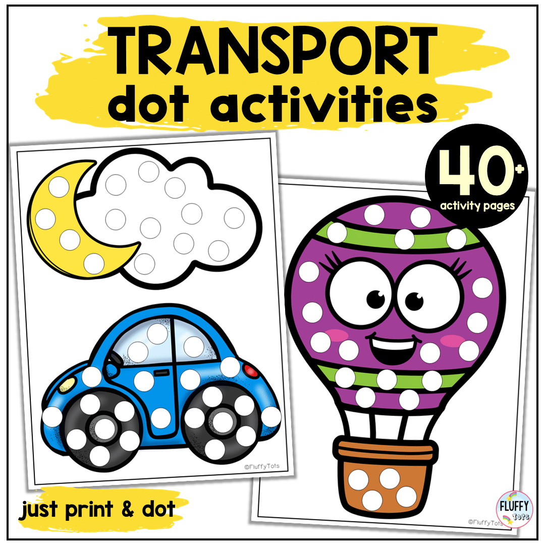 Fun Car Do A Dot Printables - FluffyTots