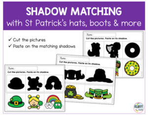 Cut-and-Paste St Patrick's Day Shadow Matching Fine Motor Activities ...